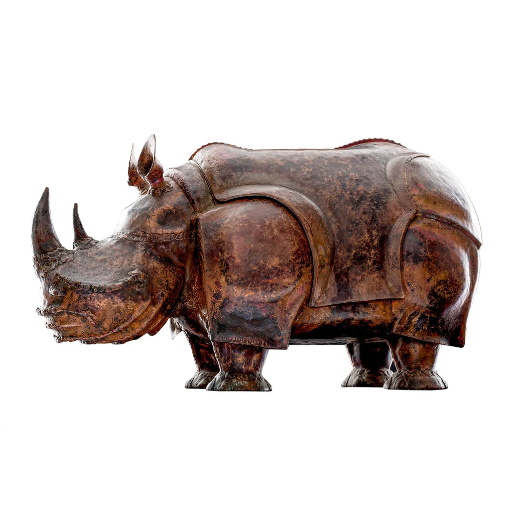 LARGE HAND WROUGHT COPPER RHINO BOX BY ONIK AGARONYAN – Downtown 20 LA