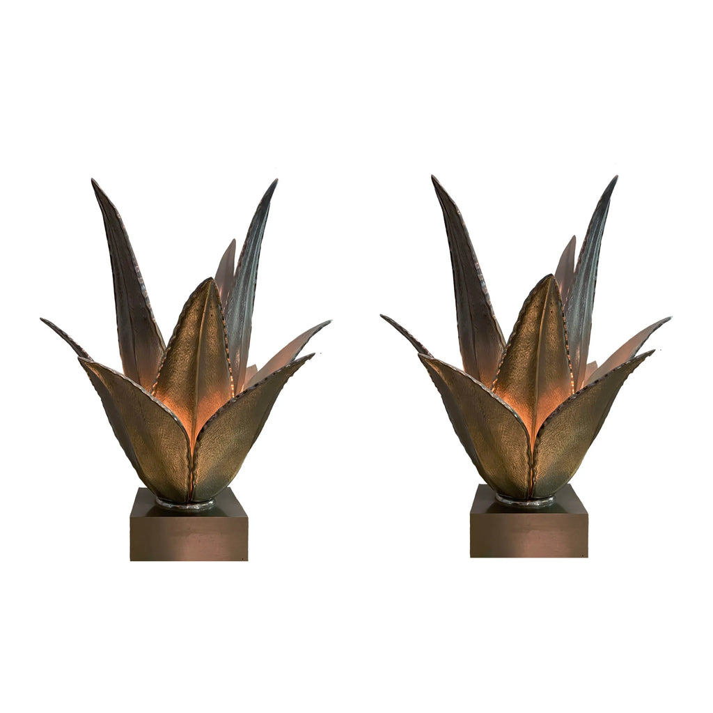 1970’S MAISON CHARLES ALOE LAMP PAIR – Downtown 20 LA