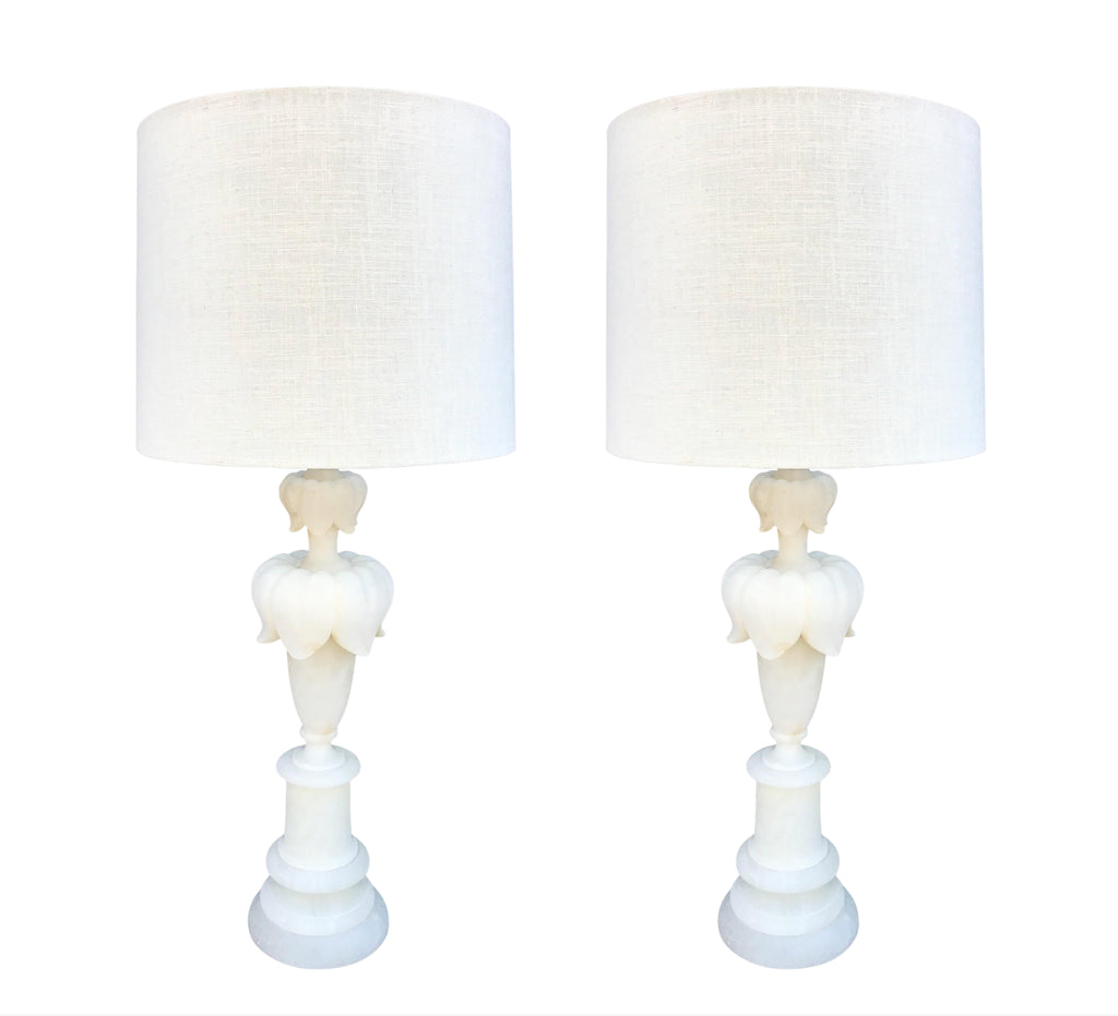 ALABASTER LOTUS TABLE LAMPS – Downtown 20 LA