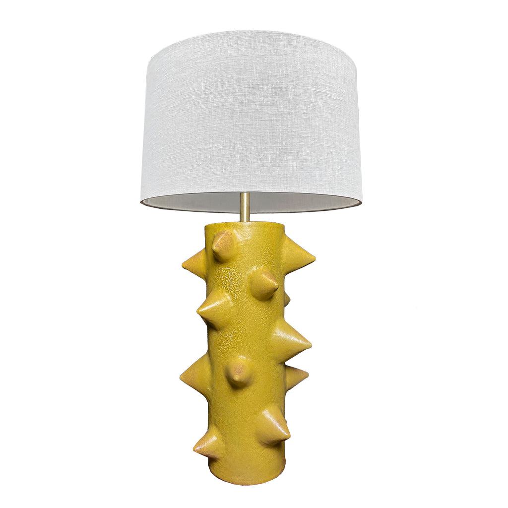 MUSTARD GLAZE THORN LAMP BY WARNER WALCOTT – Downtown 20 LA